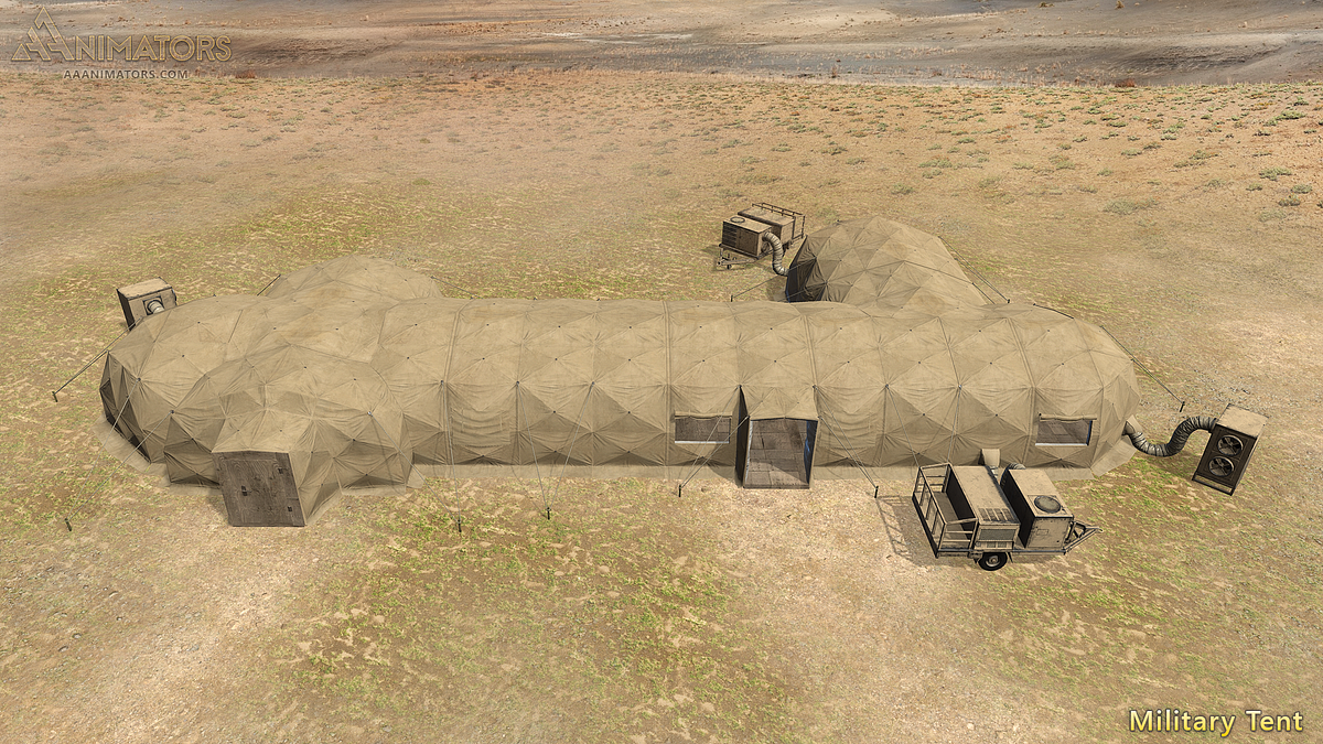 3D Asset Pack: Low Poly Military Tent [01] | by AAA Animators | Medium