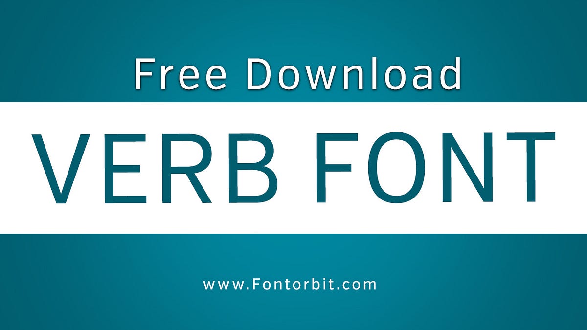 Verb Font: Free Download | Medium