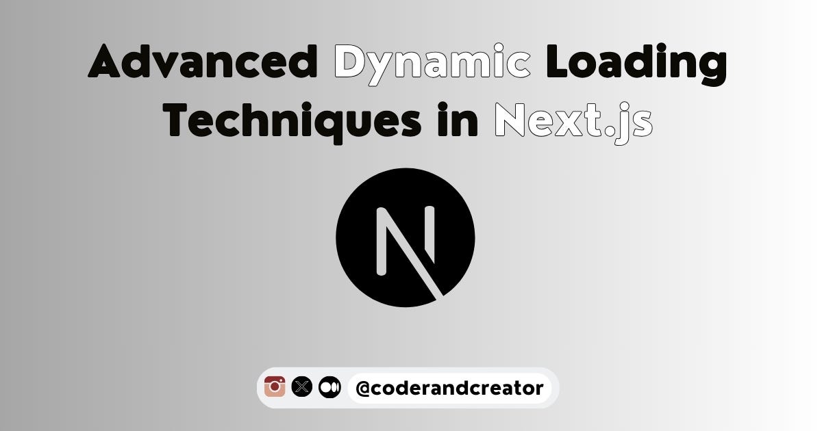Most Advanced Dynamic Loading Techniques In Nextjs By Coderandcreator Stackademic