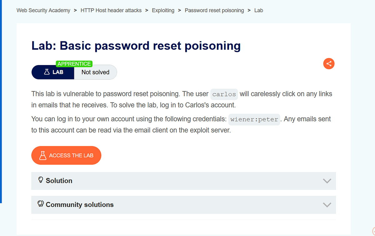 Portswigger Lab: Basic password reset poisoning | by Mehedi Hasan Emon | Feb, 2025 | Medium