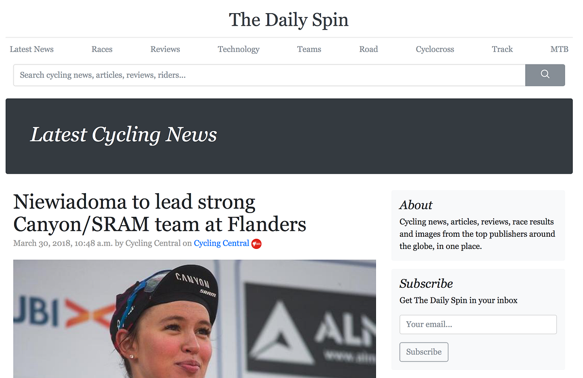 What Is The Daily Spin?. The Daily Spin is a cycling news… | by The ...