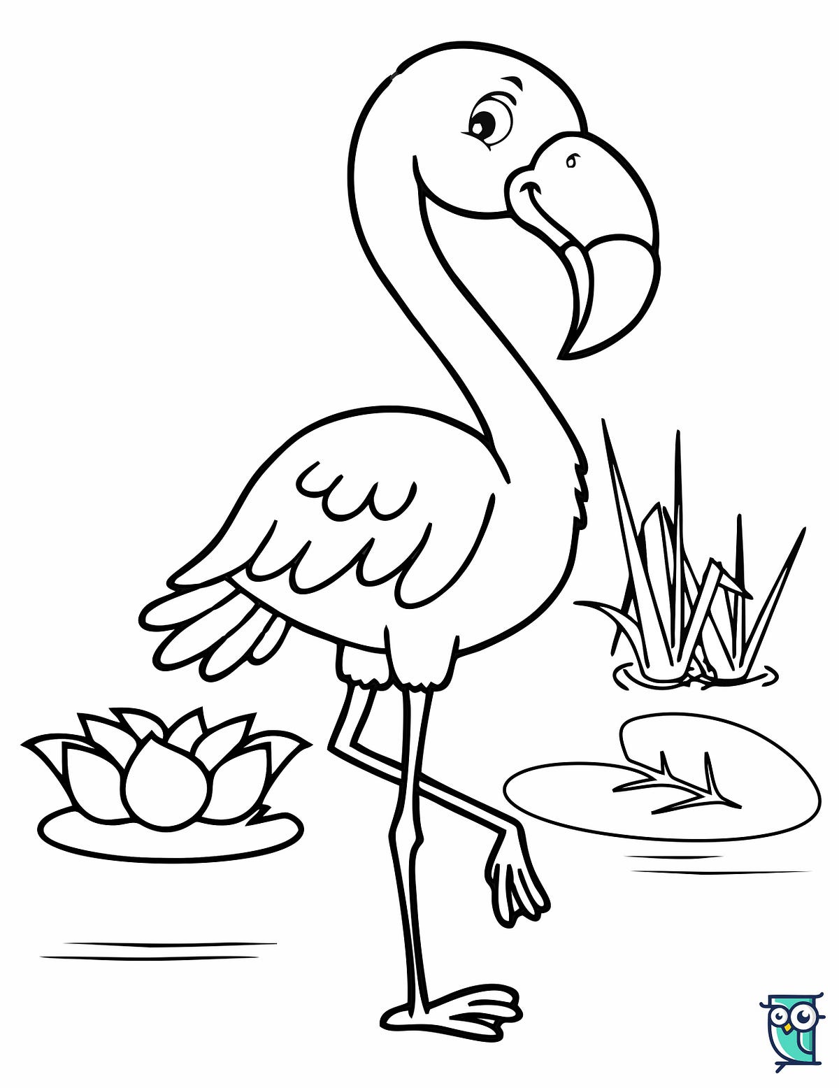 Flamingo Printable Coloring Pages: A Tropical Paradise Awaits! | by ...