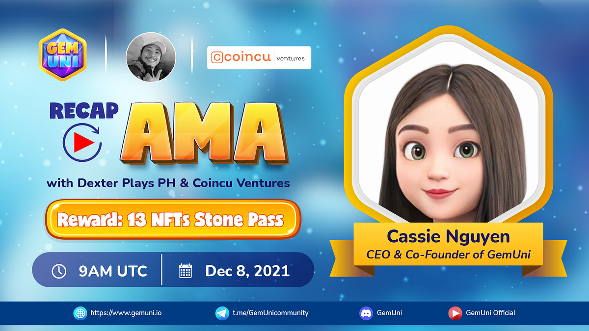 AMA Recap: GemUni x CoinCu x Dexter Plays PH | Medium