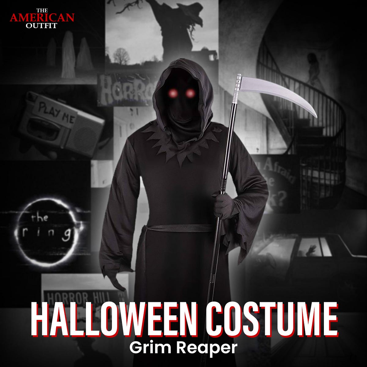 Grim Reaper Halloween Costume - The American Outfit - Medium