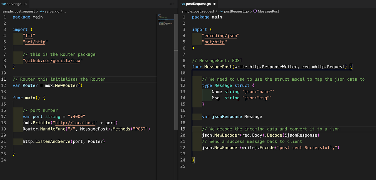 Switch from NodeJS to Golang: Router & Post Request | by Kafka | Medium