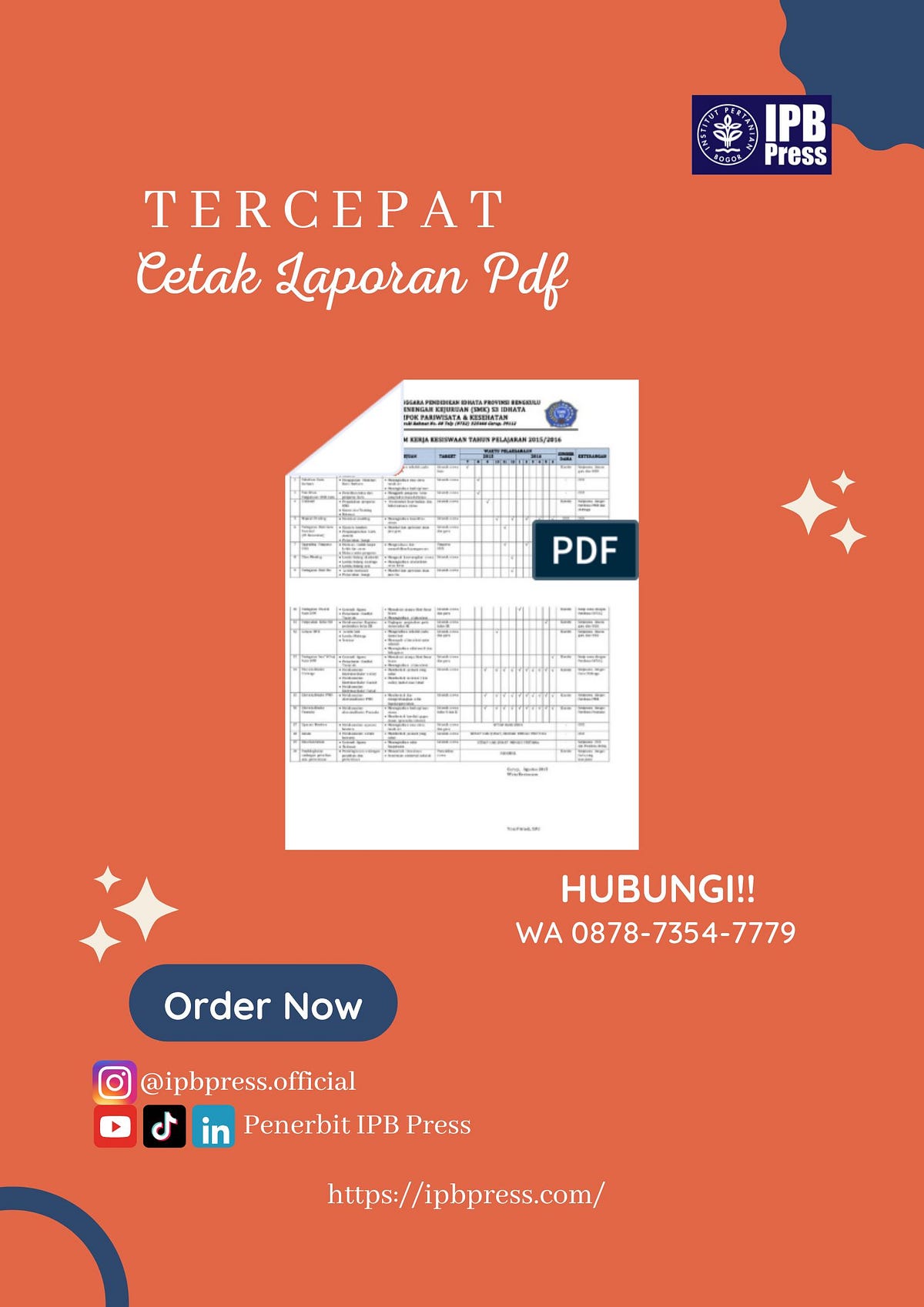 TERCEPAT, WA 0878 -7354 -7779, Cetak Laporan Pdf - Cetakbukutulis - Medium