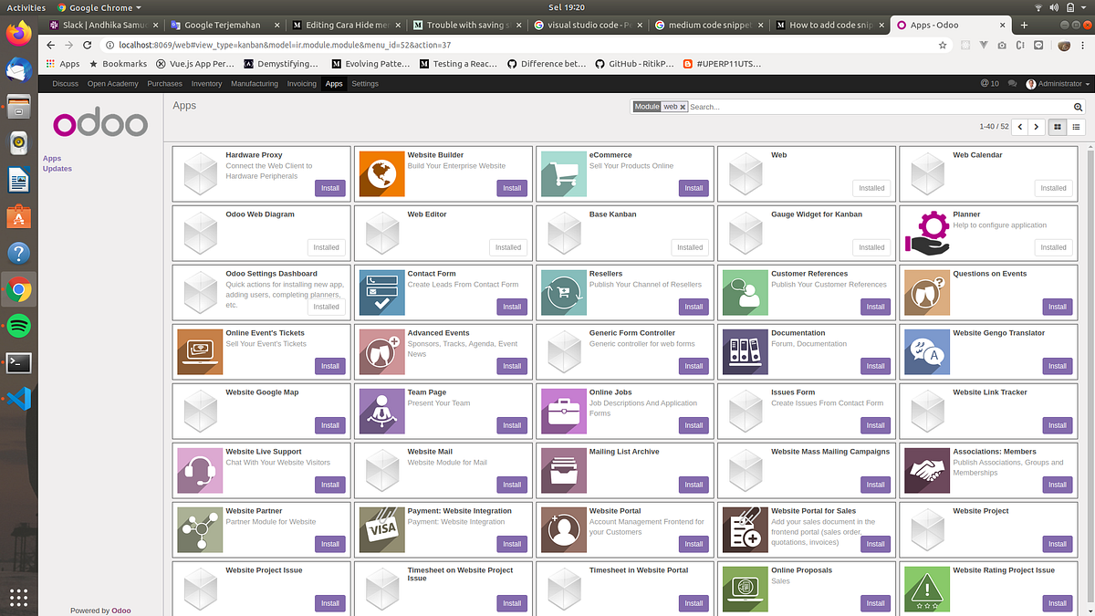 Cara Hide menu dan Disable Access Halaman “Manage Databases” pada Odoo versi 10.0 | by Inuyasha ...
