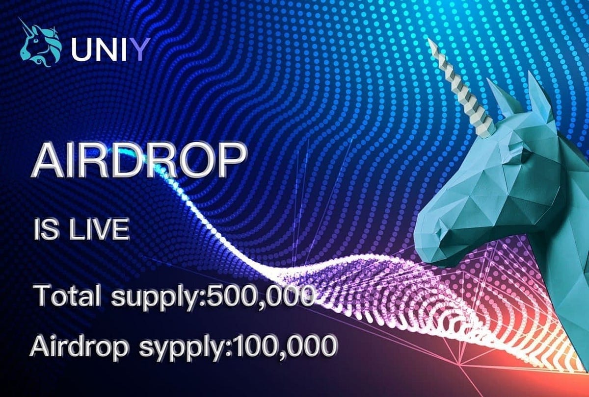🦄UNISwap New Airdrop UNIY is a hard fork of UNI. Total supply is ONLY 500,000. Join Link 💰: http ...