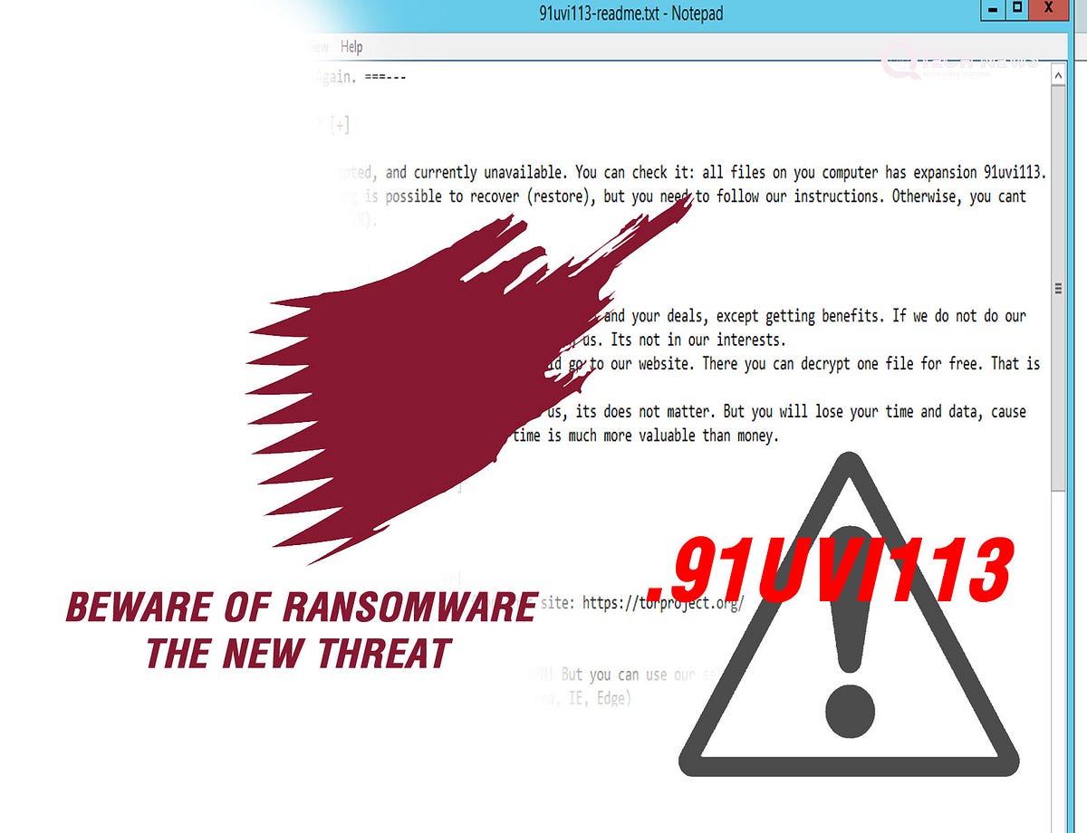 BEWARE OF RANSOMWARE:- THE NEW THREAT #.91uvi113 | by qatartech news ...