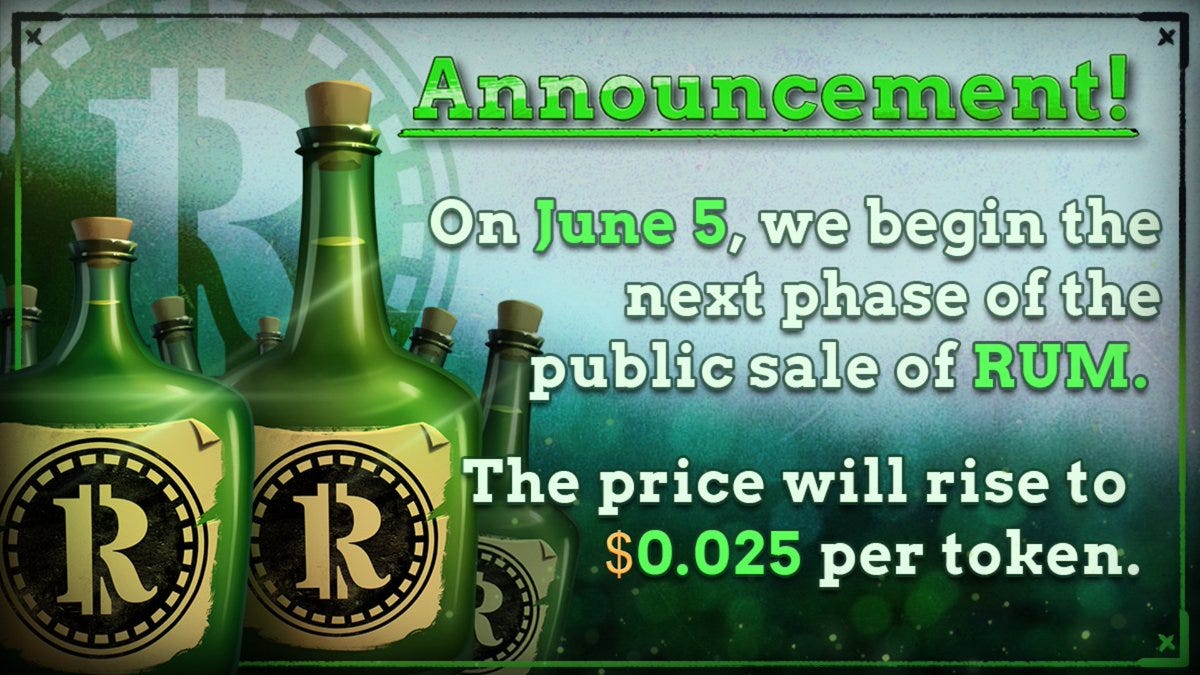 Amazing news! The price of $RUM tokens is currently at an unbelievable ...