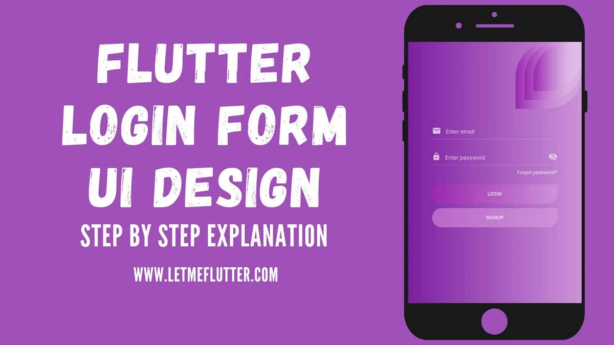 How To Design Beautiful Flutter Login Form Template | by Zeeshan Ali | Medium