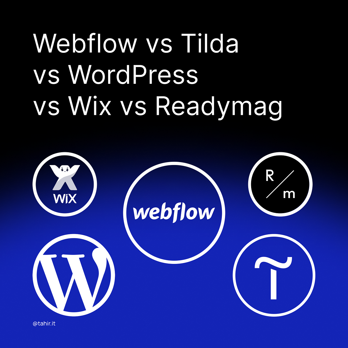 Webflow VS WordPress, Wix, Tilda, Readymag | by Tahir M | Webflow Expert | Medium