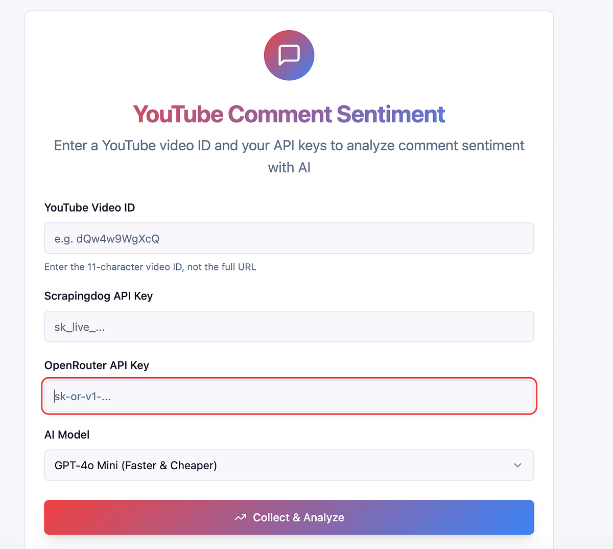 Building A YouTube Comment Sentiment Analyzer App Using Scrapingdog & Lovable | by Darshan ...