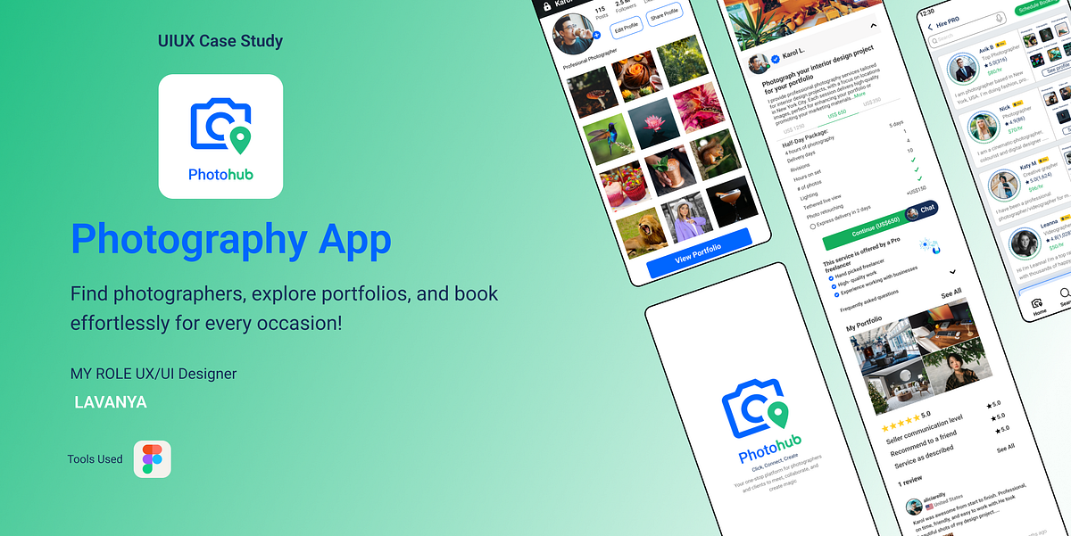 Photohub: Connecting Photographers with Clients — A UIUX Case Study | by Bandharu Lavanya | Medium