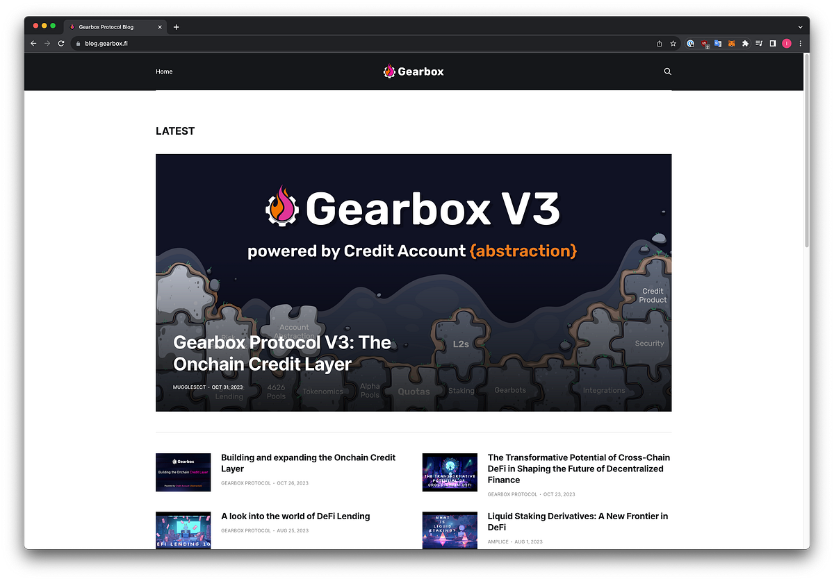 Moving to Blog.Gearbox.Fi - Gearbox Protocol ⚙️🧰 - Medium