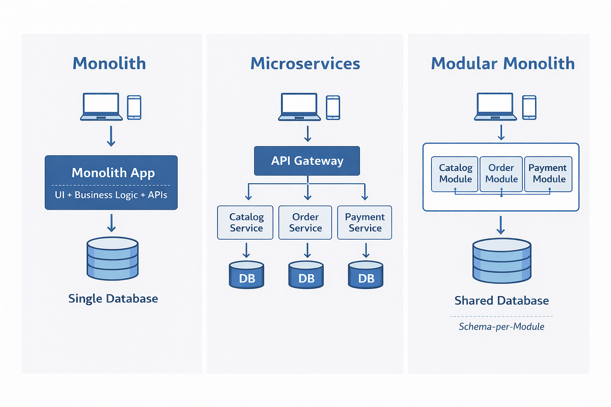 Microservices vs Monolith vs Modular Monolith: Pros, Cons, Use Cases | Medium