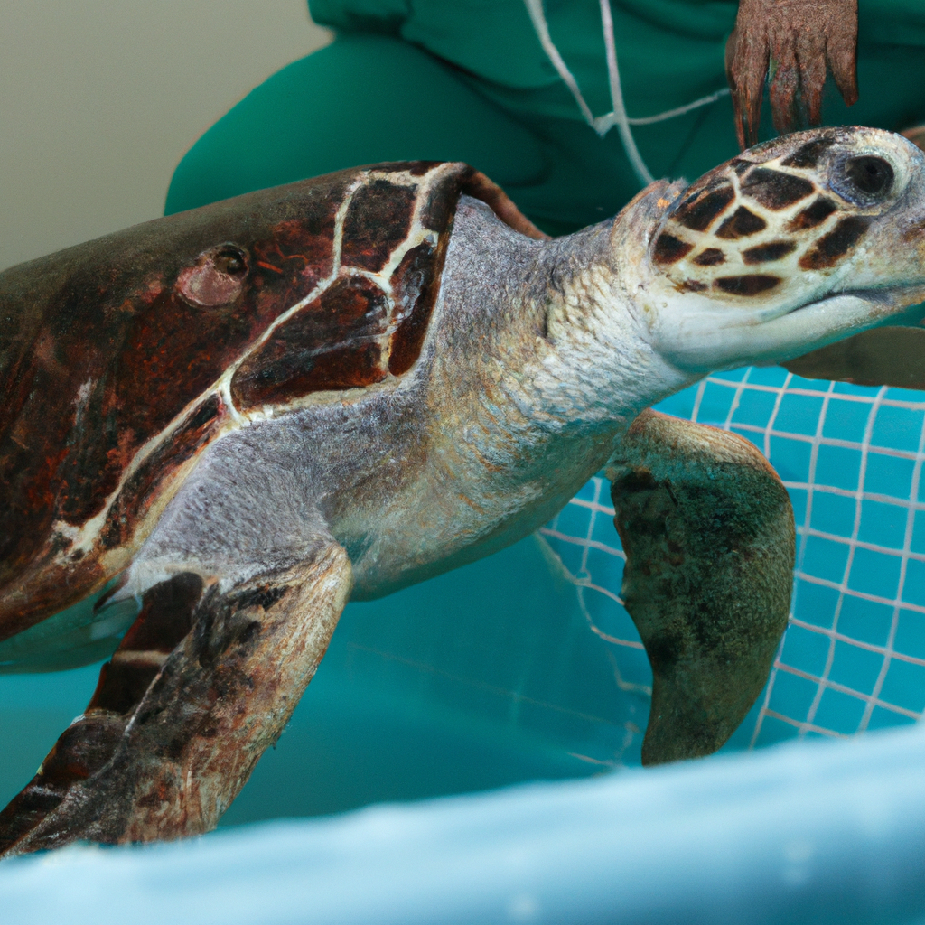 “Sea Turtle With Amputated Fin Finds Loving Home After Net Entanglement ...