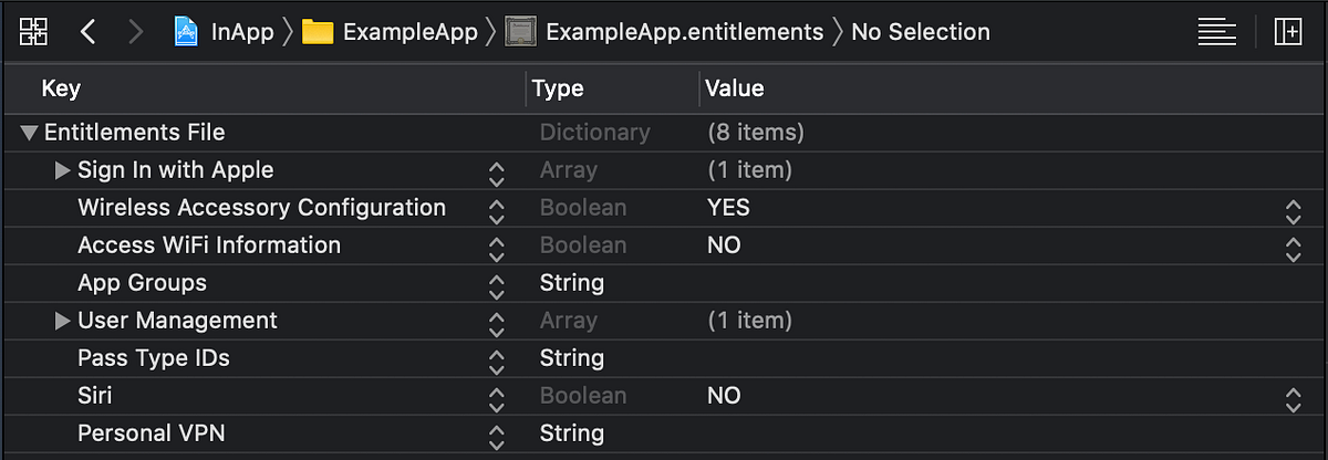 How to create an entitlement file in Xcode | by Ильяс Ихсанов | Medium