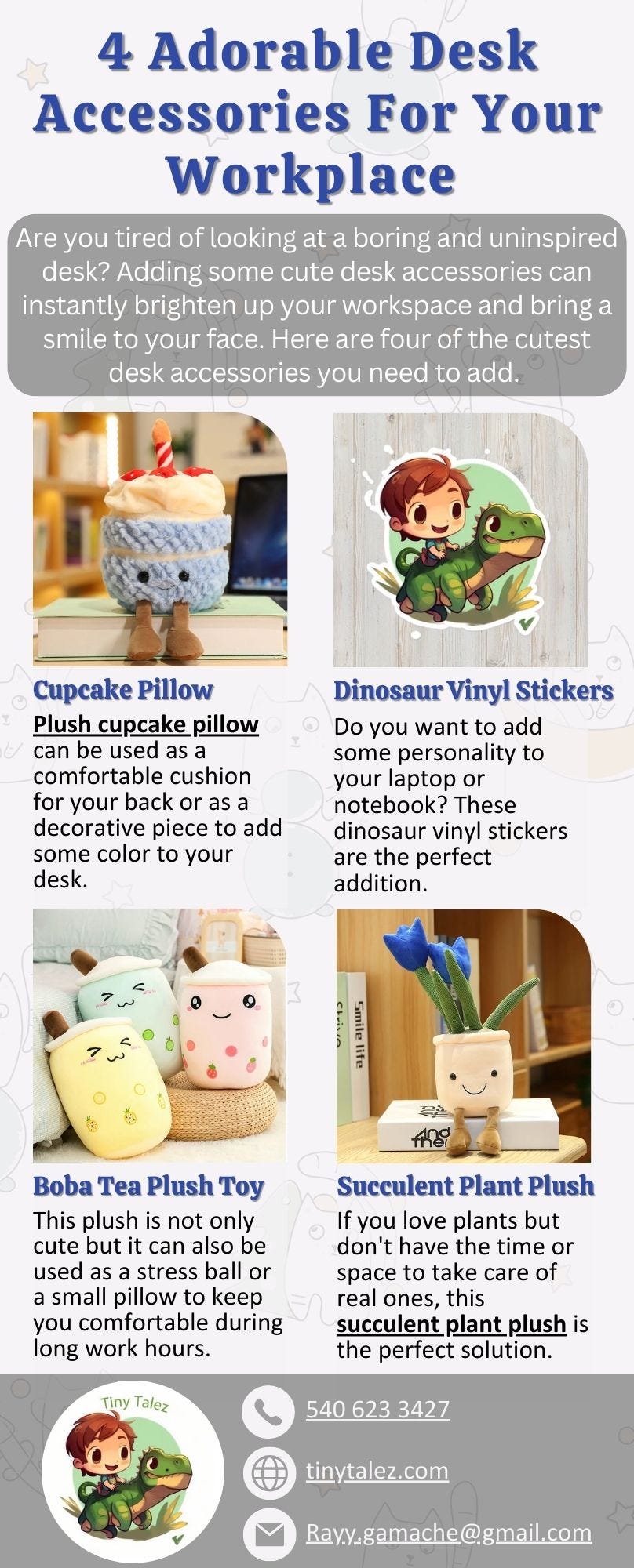 4 Adorable Desk Accessories For Your Workplace - Tiny Talez - Medium
