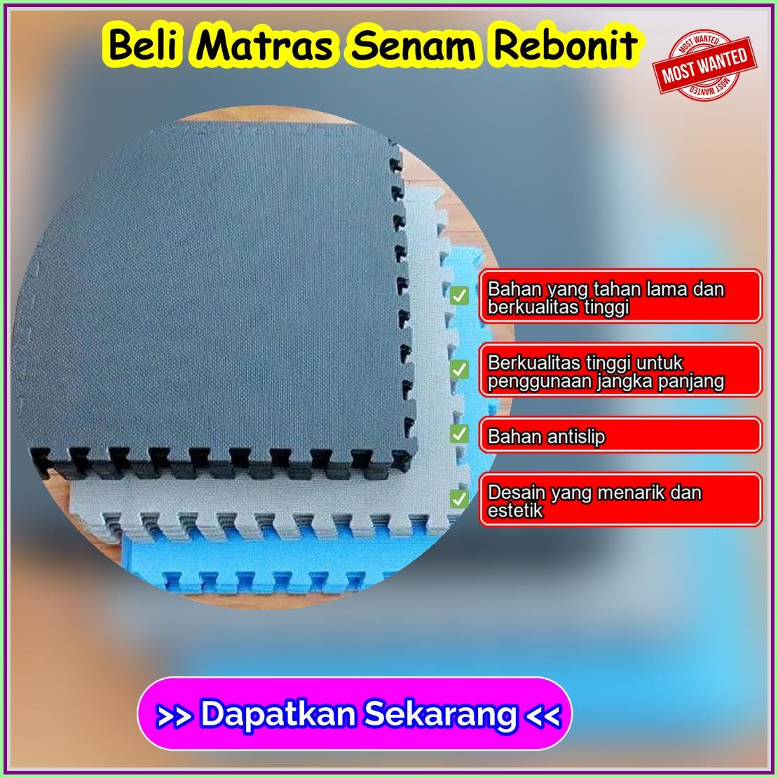 Beli Matras Senam Rebonit - Alat Lompat Tinggi - Medium
