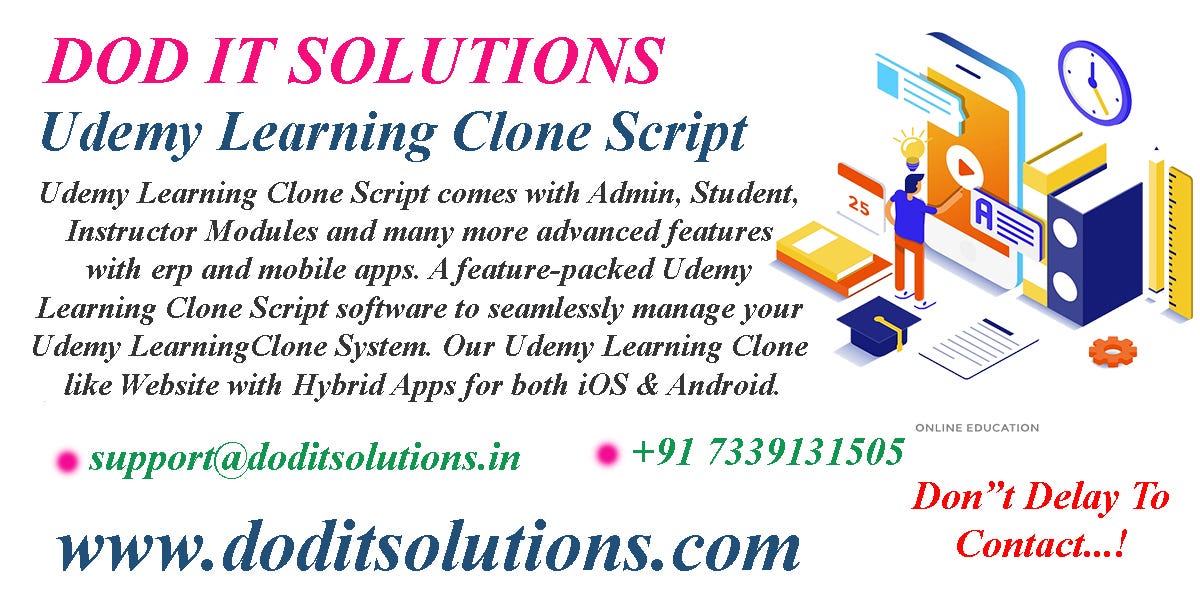 Readymade Udemy Learning Clone System — DOD IT SOLUTIONS | by DODITSolutions scriptstore | Medium