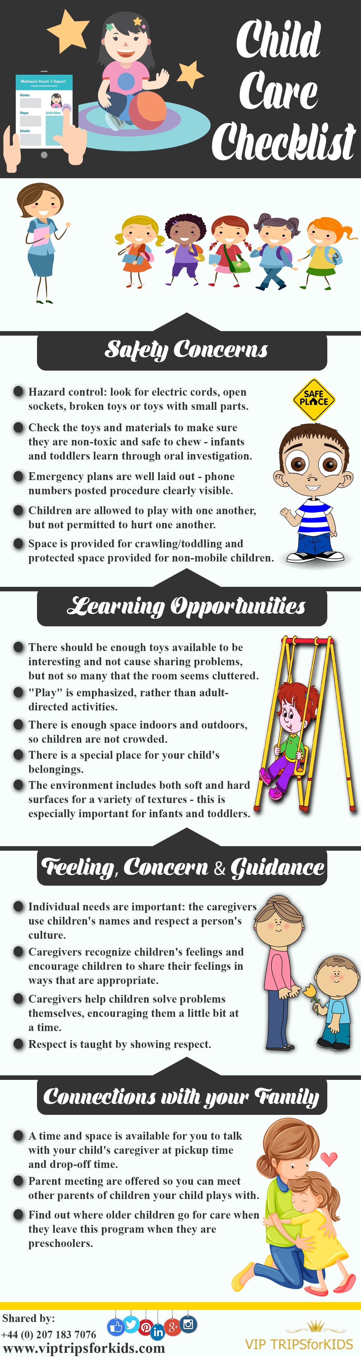 Child Care Checklist. https://www.viptripsforkids.com/ | by VIP TRIPS ...