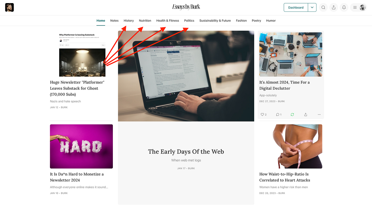 How to Use Substack Sections to Organize Multiple Newsletters in One ...