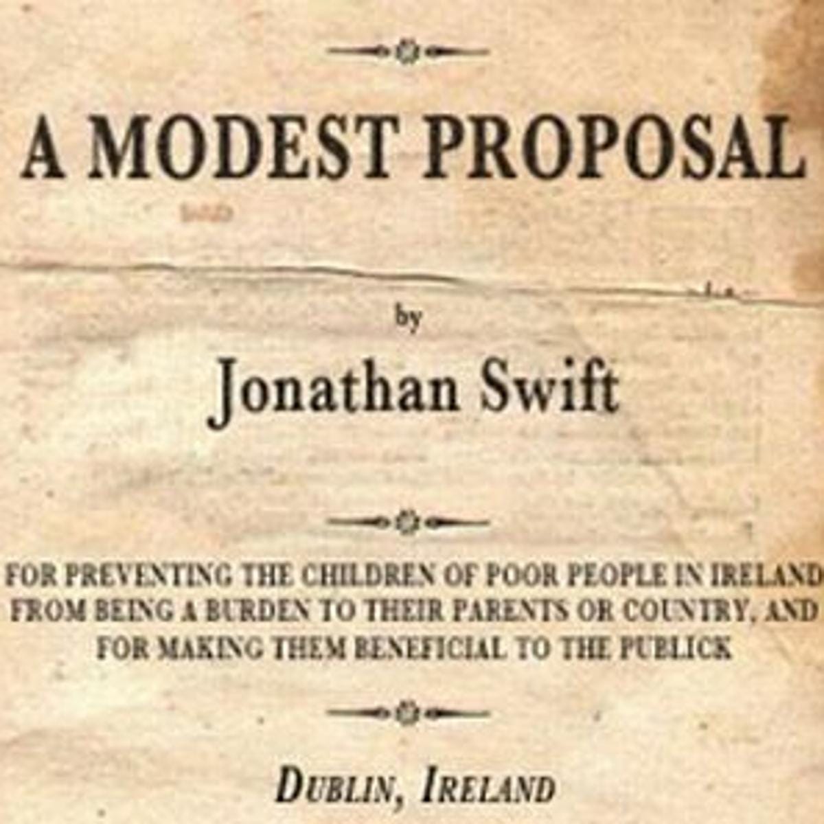 A Modest Proposal John Swift