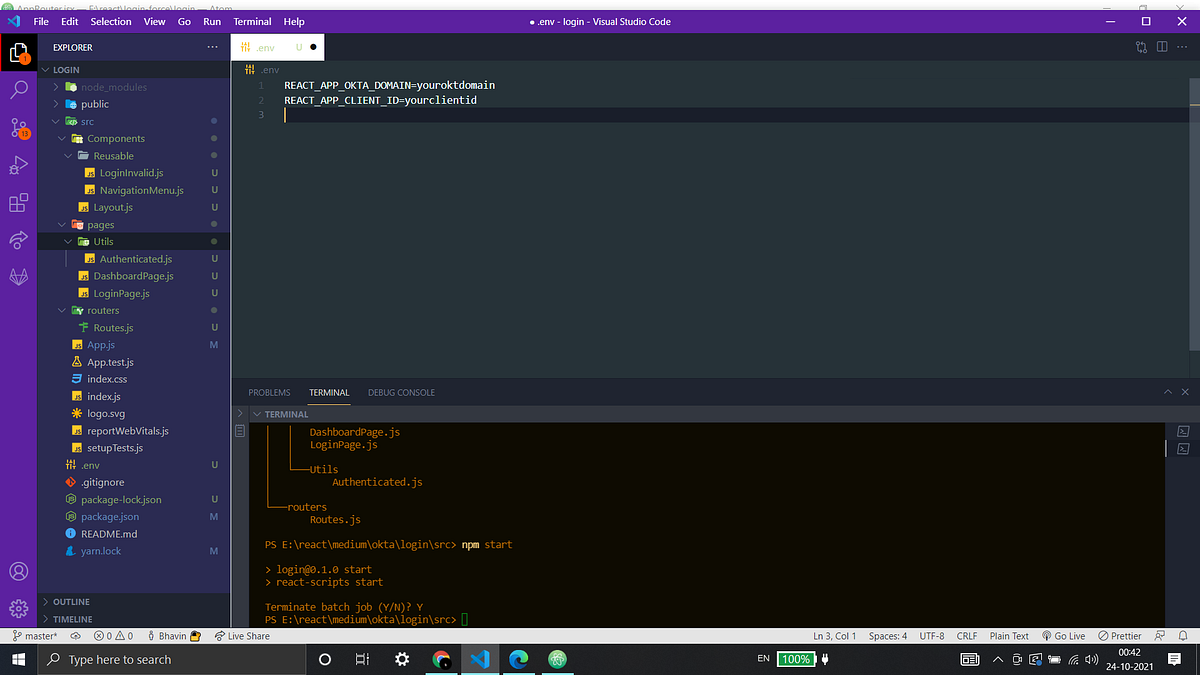 Create Custom Okta Sign In Page in Reactjs — Get Access Token, User Profile and Refresh Token ...