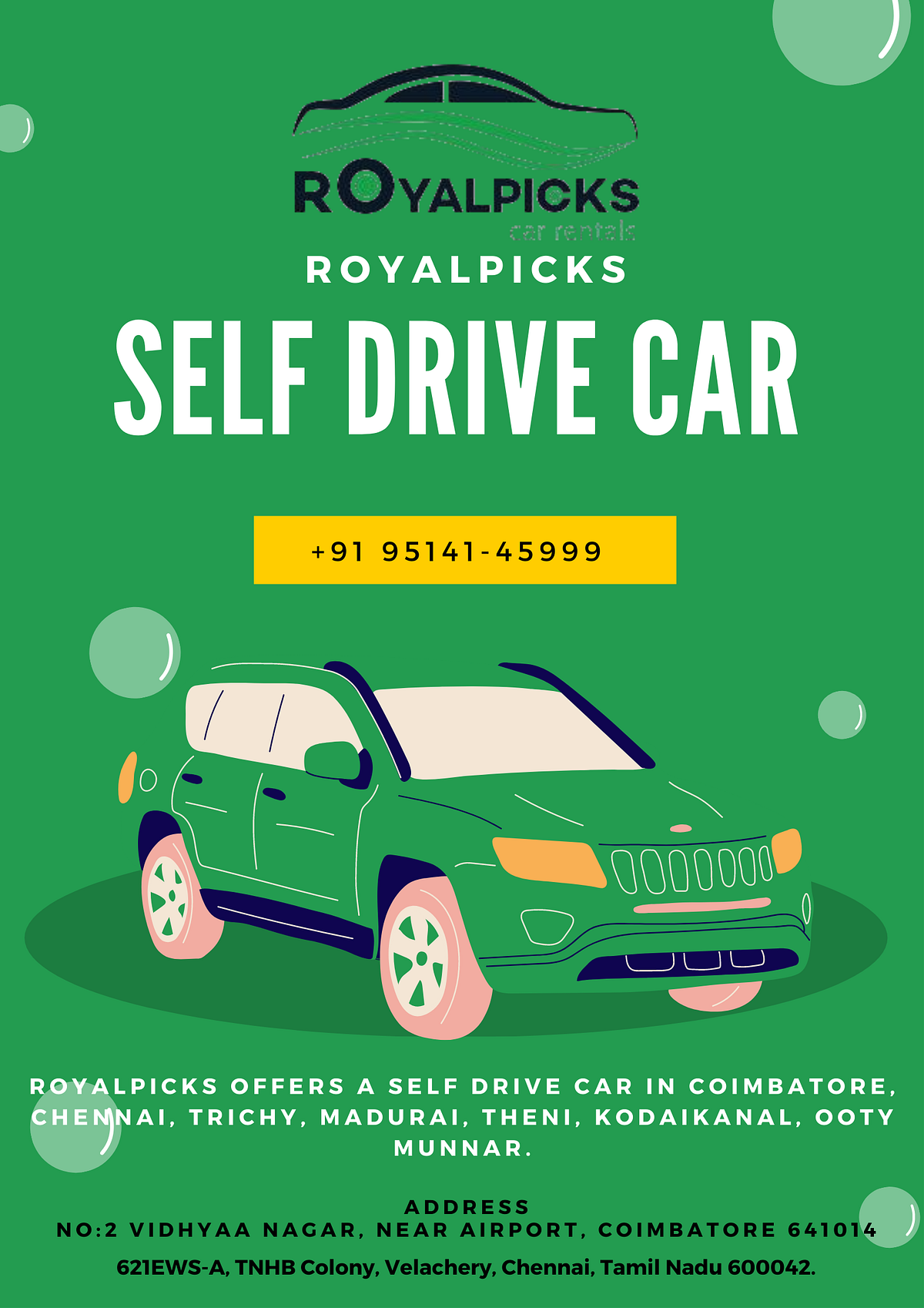 self drive car Coimbatore - royalpicks - Medium