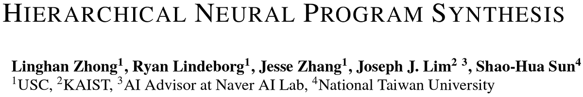 [RL] Hierarchical Neural Program Synthesis | by Ming-Hao Hsu | Medium