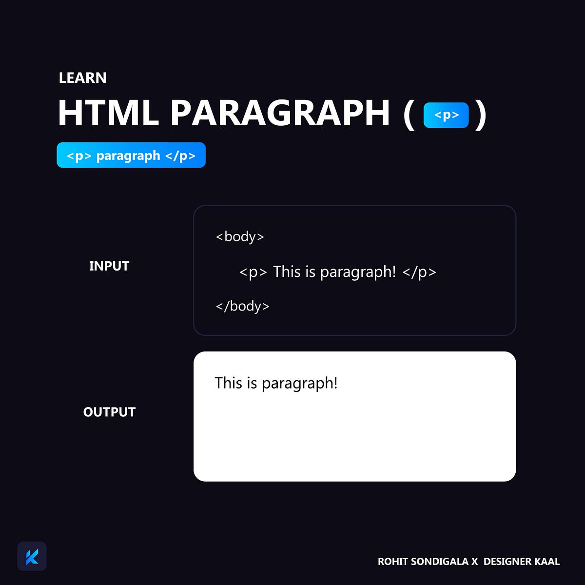 HTML PARAGRAPH “ ” - Rohit Sondigala - Medium