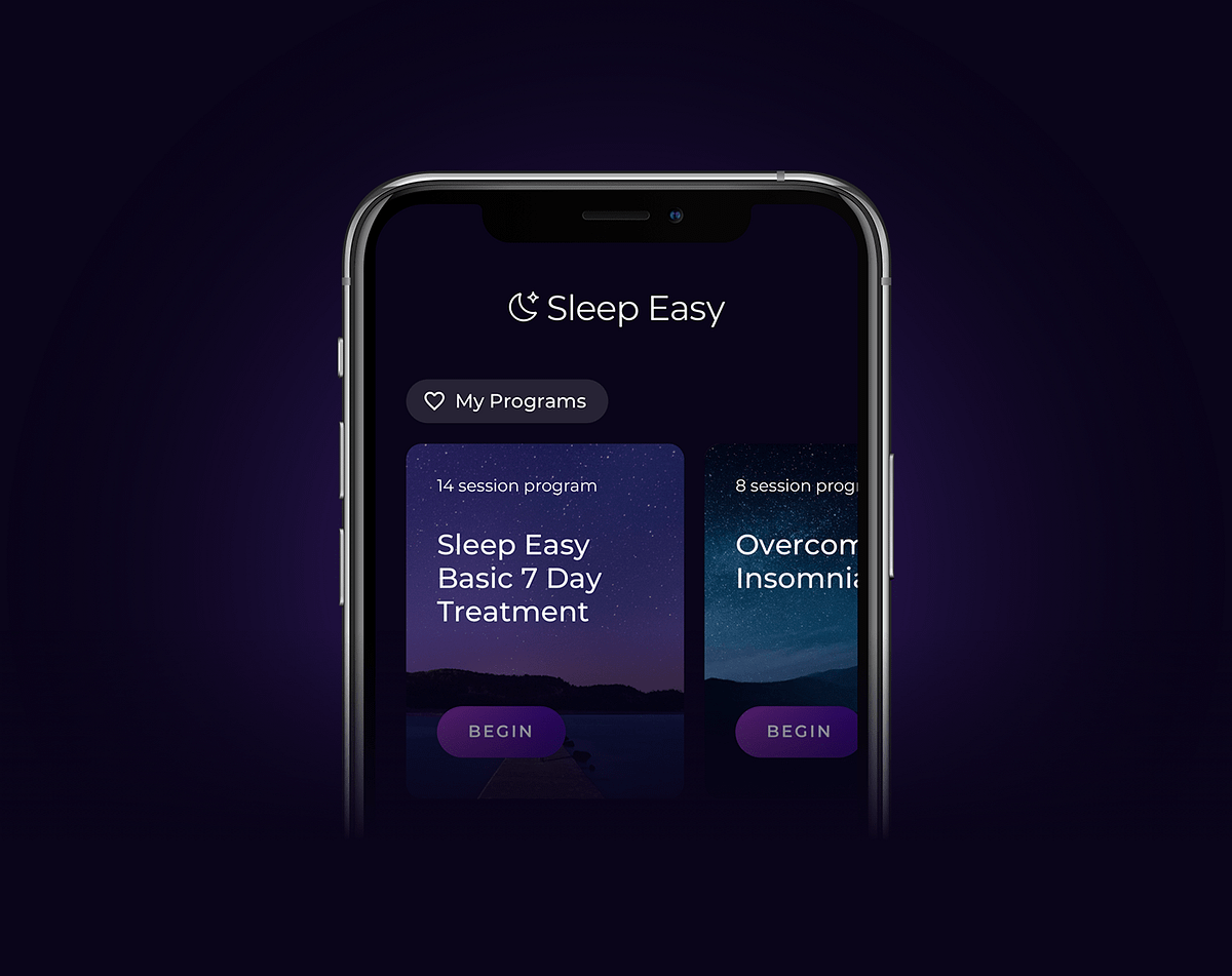 Sleep Easy: Insomnia Therapy. iOS-based app designed and developed by ...