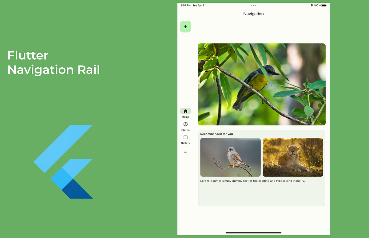 Flutter UI Essentials — Navigation Rail | by Maneesha Erandi | Medium