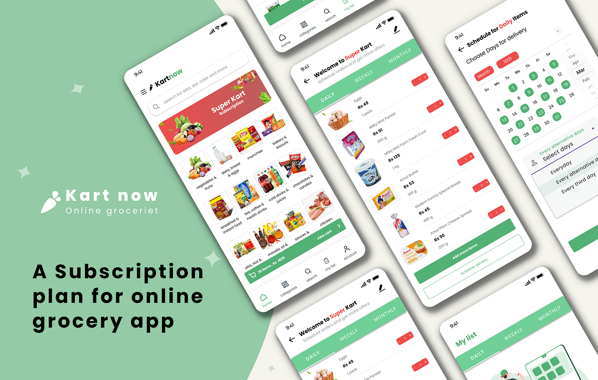 Case study: A subscription model for a Grocery delivery app. | by ...