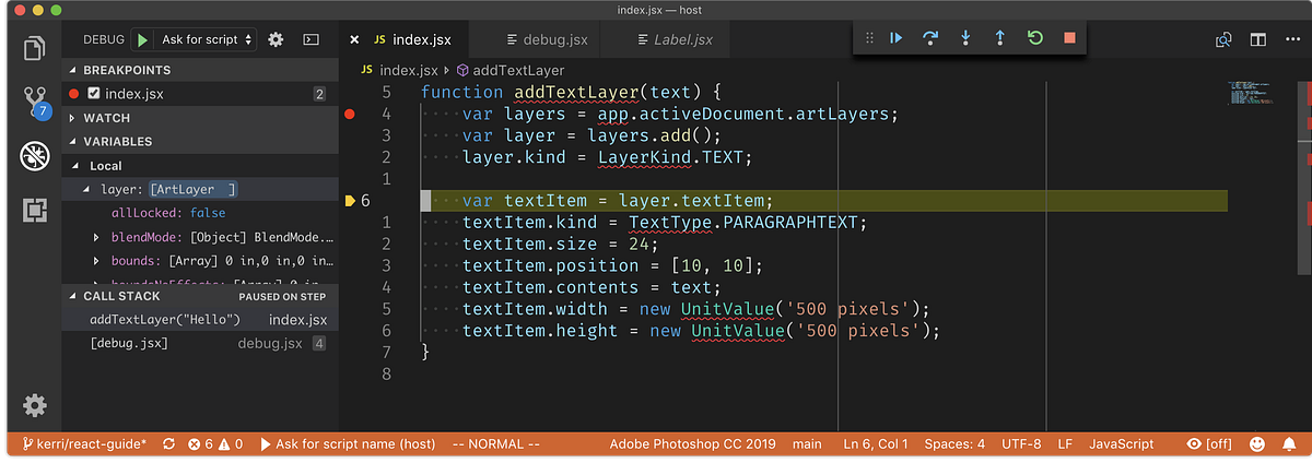 ExtendScript Debugger for Visual Studio Code (Windows-Compatible Prerelease) | by Erin Finnegan ...