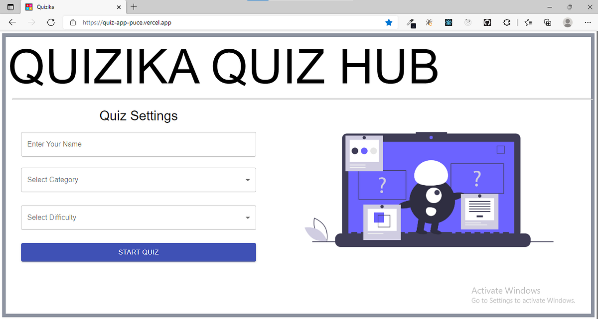 Quizika — A Quiz Web Application. | by Ankit Mishra | Medium