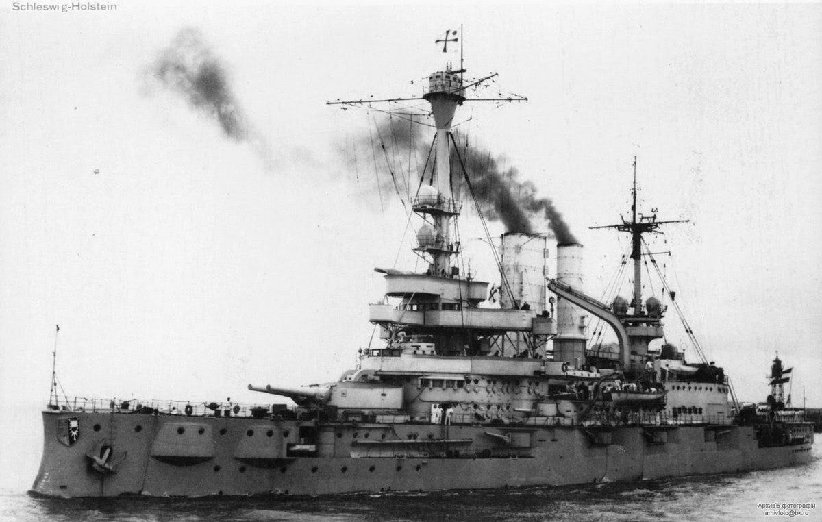 Famous German Naval Ships: SMS Schleswig Holstein | by Matthew A | Medium