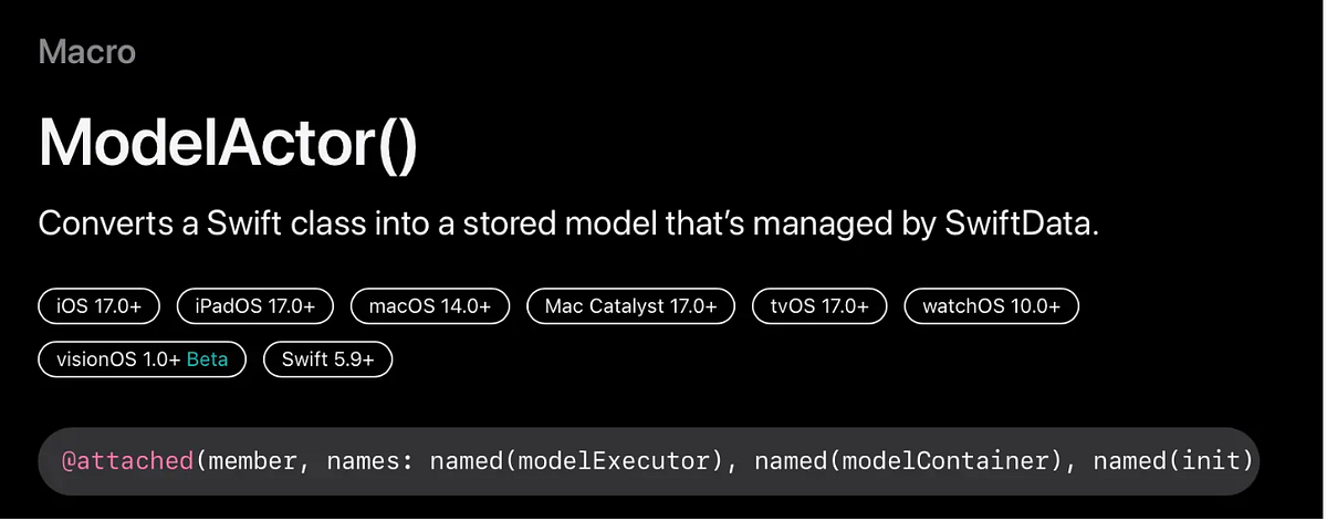 Power of @ModelActor in SwiftData | by Syed Asad Ali | Medium