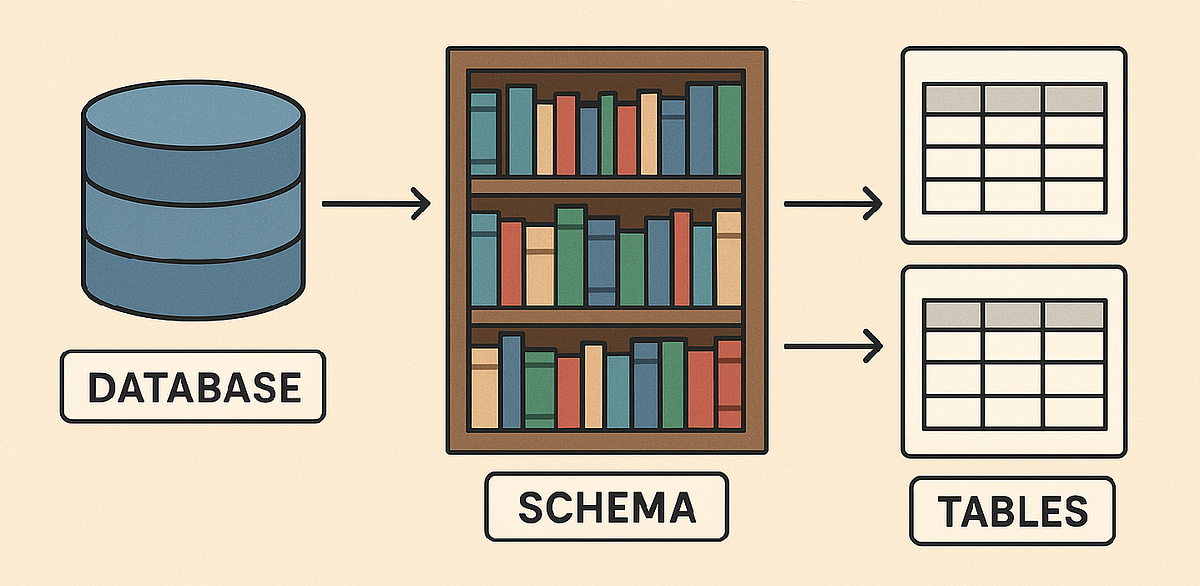 Explanation of the database, schema, and tables on a SQL database | by ...