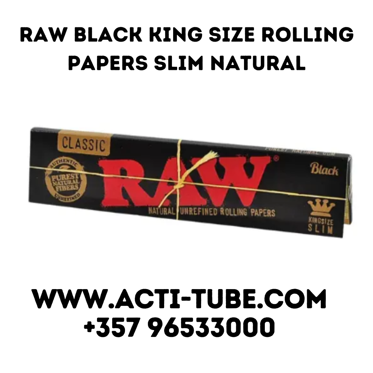 RAW BLACK KING SIZE ROLLING PAPERS SLIM NATURAL — Perfectly Paired with ...