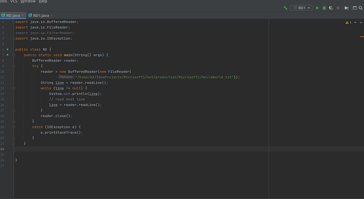 How you can read a file content using JAVA Buffer Reader class ...