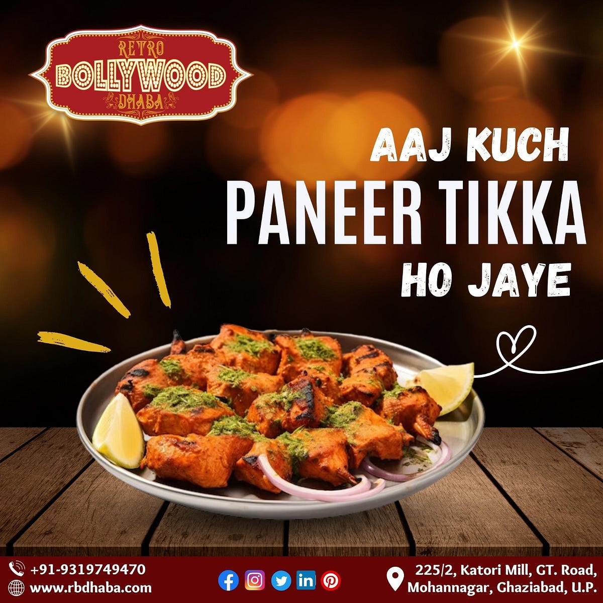Paneer Tikka!!! - Retro Bollywood Dhaba - Medium