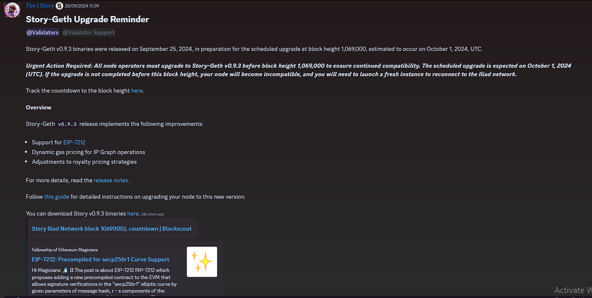 StoryStory: Update Validator NODE V0.93 | by Story Protocol Việt Nam | Sep, 2024 | Medium