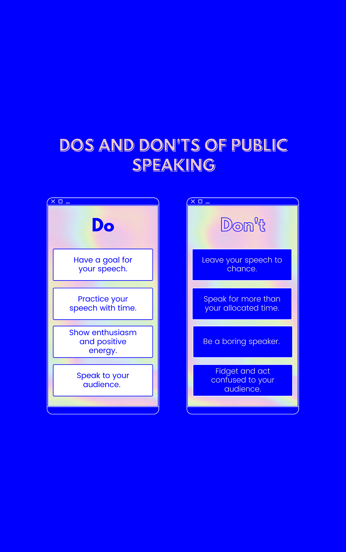 A BASIC GUIDE TO PUBLIC SPEAKING. I messed up. I made a mistake. I was ...