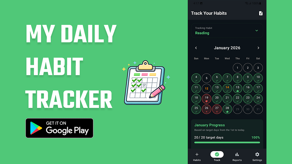 Easiest Habit Tracker App for Android | Track your Goals | by Hey, Let ...