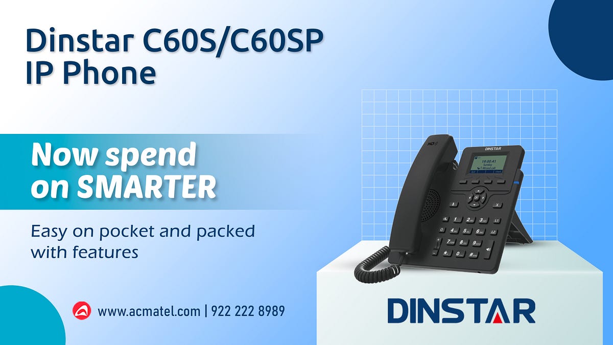 Dinstar C60S/C60SP Entry Level IP Phone | by Acmatel Communications ...