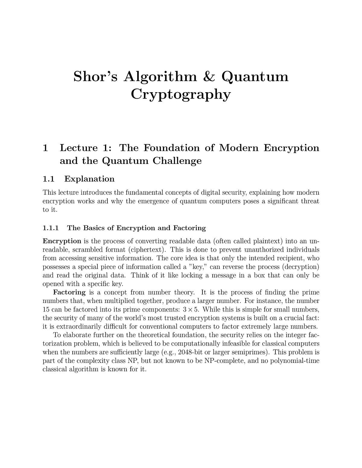 Shor’s Algorithm & Quantum Cryptography Qucode - Abhishek Kumar - Medium