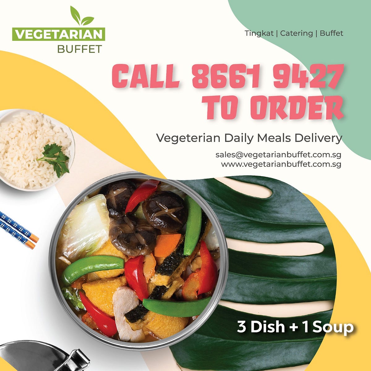 Vegetarian Bento Catering And Bento Food Delivery Singapore - Catering ...