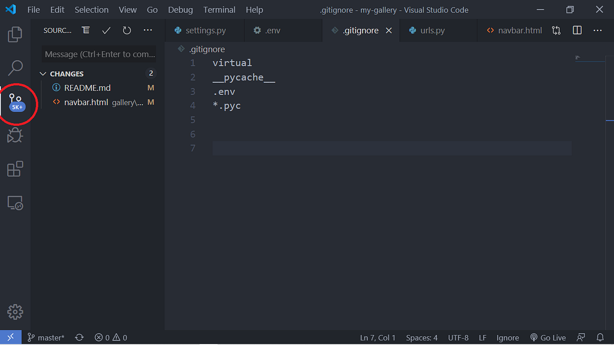 Git Fundamentals using VSCode. On your VSCode editor, Click on the ...